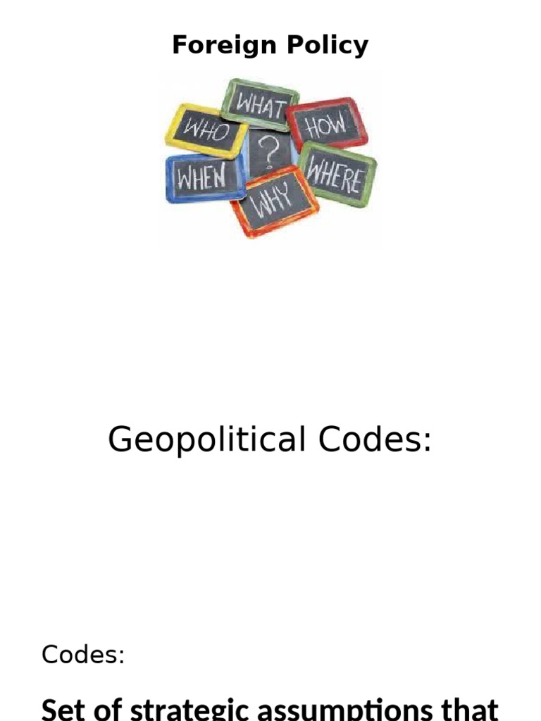 Understanding Geopolitical Codes in Foreign Policy | PDF