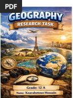 Grade 12 Geography Research Task Guide | PDF | Geography | Methodology