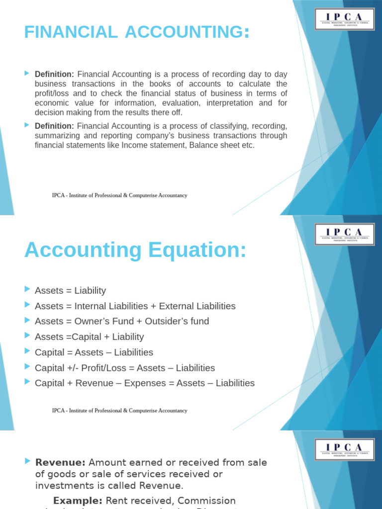 Definition Financial Accounting | PDF | Expense | Revenue