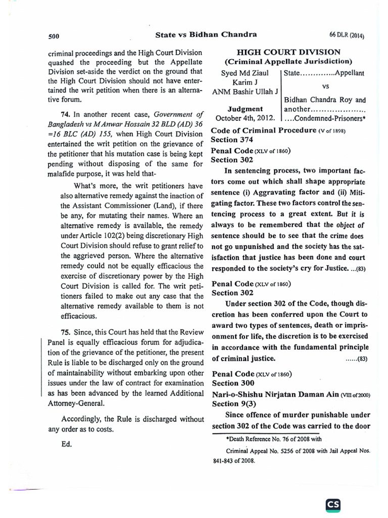66, DLR, 500 Regard 302 Penal 9 (3) of Nari o Shishu | PDF