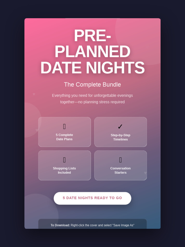 Pre-Planned Date Night Bundle | PDF