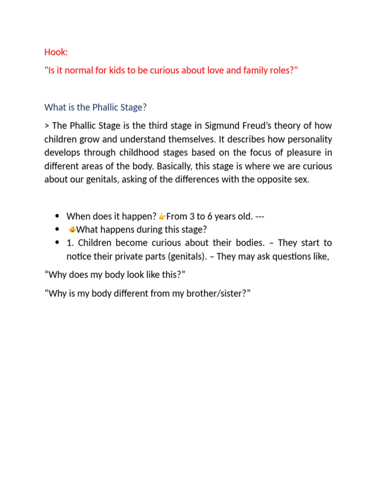 Understanding Freud's Phallic Stage | PDF