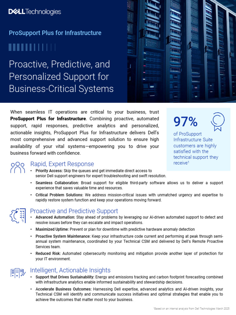 Prosupport Plus For Infrastructure Datasheet - Pdf.external | PDF ...