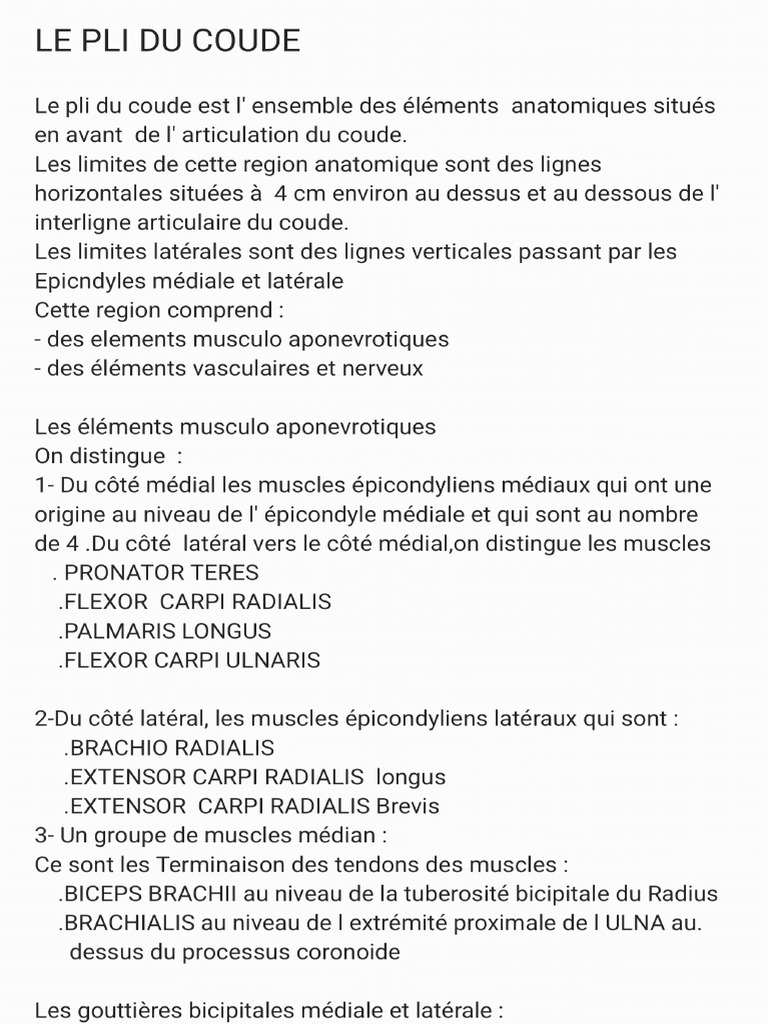 Le Pli Du Coude | PDF
