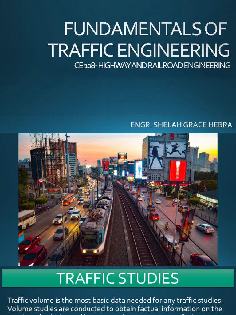 CE108 - 4 - Fundamentals of Traffic Engineering | PDF | Traffic ...