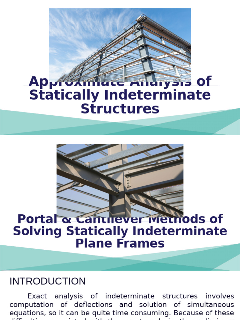 Approximate Analysis of Indeterminate Structures | PDF | Bending | Beam ...