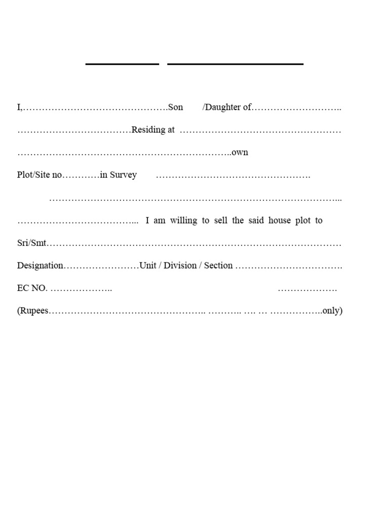 Consent Letter For Immovable Property-1 | PDF