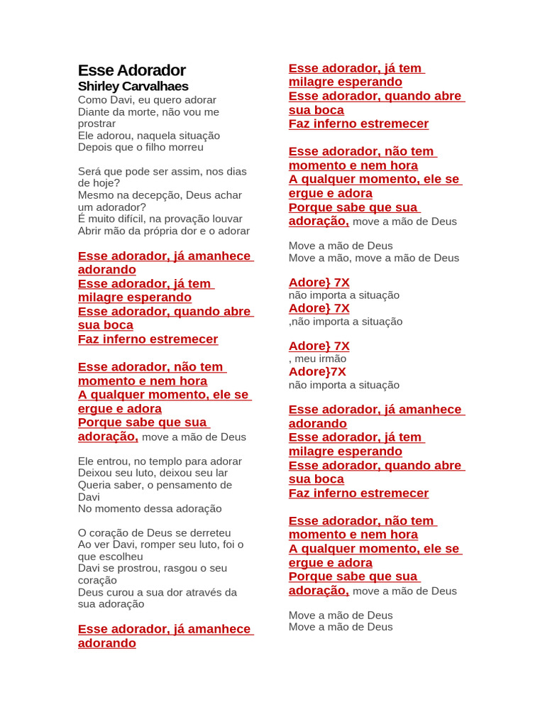 Esse Adorador | PDF