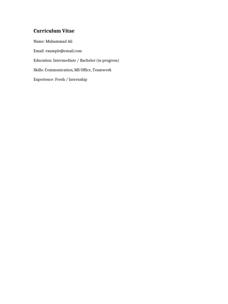CV Sample | PDF