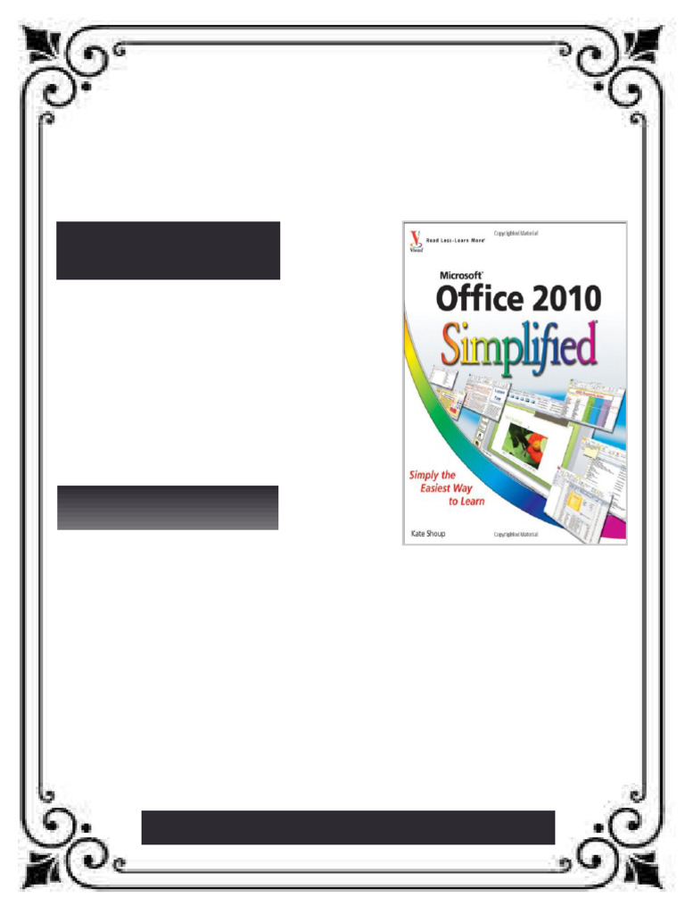 Office 2010 Simplified 1st Edition Kate Shoup Ebook 2026 Full PDF | PDF | Microsoft Office 2010 ...