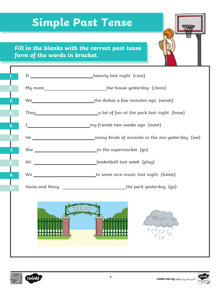 Simple Past Tense Fill-in-the-Blanks | PDF