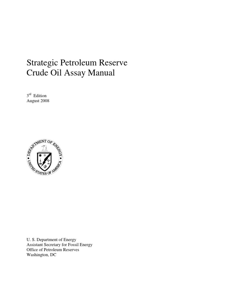 Crude Oil Assay Manual | PDF | Petroleum | Chromatography