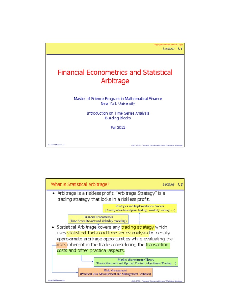 Lecture 1 | PDF | Stationary Process | Autocorrelation