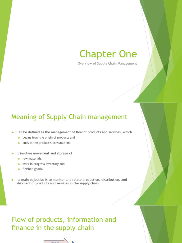 Chapter 01 - Overview - of - Supply - Chain - Management | PDF | Supply ...