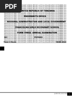 Tanzania Form One Physics Exam 2025 | PDF | Buoyancy | Density