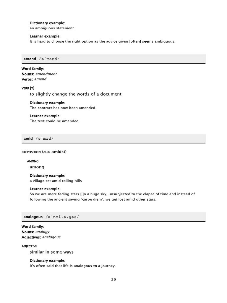 Level C2 Word List 01 | PDF | Adjective | Noun