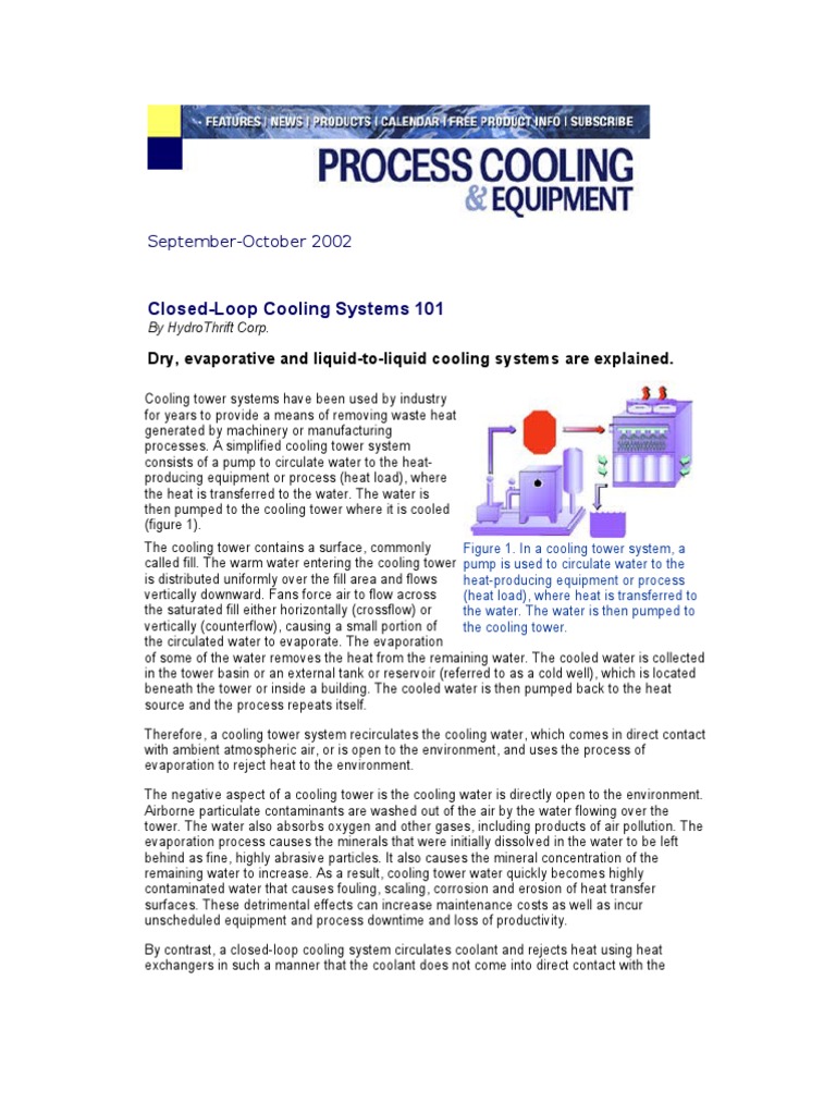 Closed-Loop Cooling Systems Explained | PDF