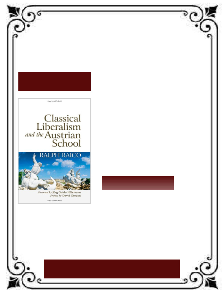 Classical Liberalism and the Austrian School 1st Edition Ralph Raico ...
