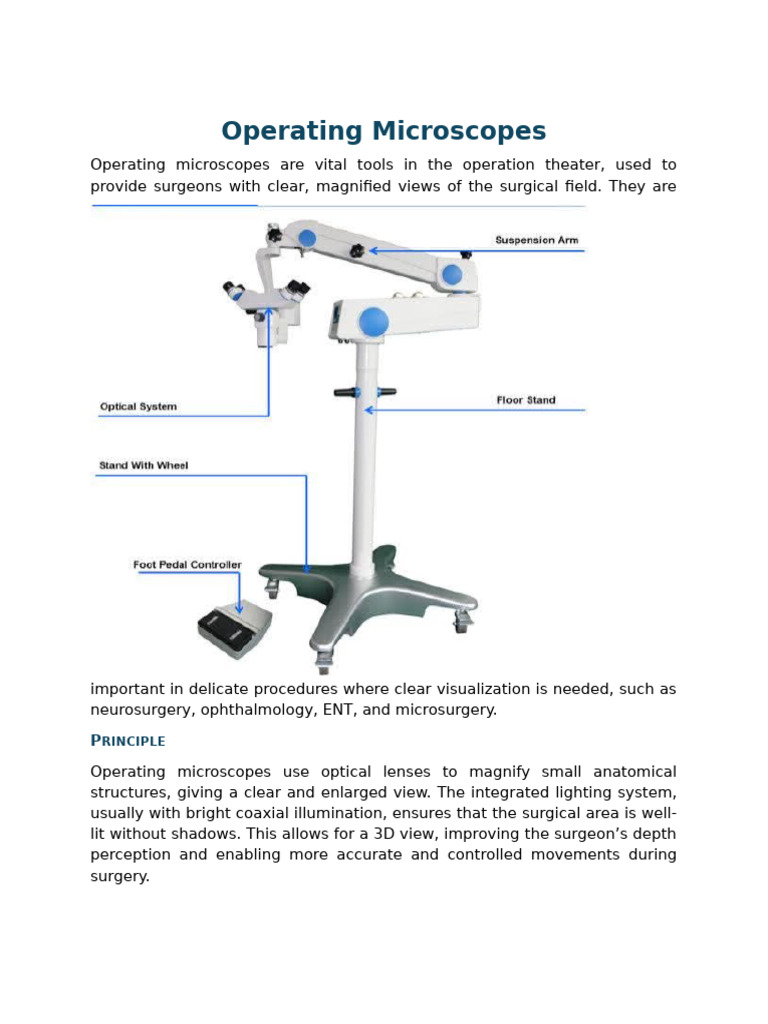 Operating Microscope | PDF