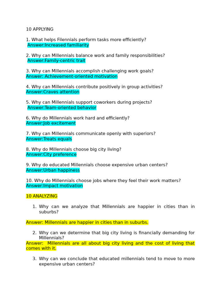 Understanding Millennial Traits and Behaviors | PDF
