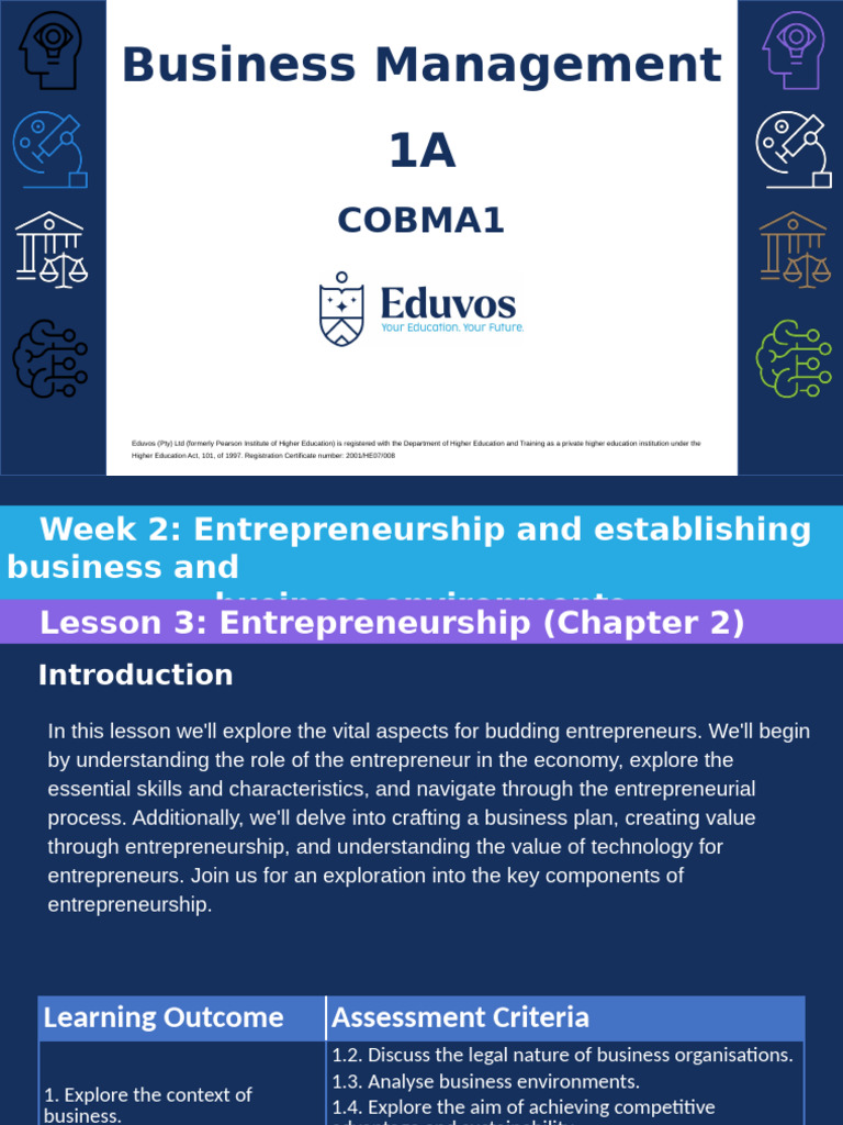 Week 2_Lesson 3_Chapter 2_Slides (1) | PDF | Entrepreneurship | Economies
