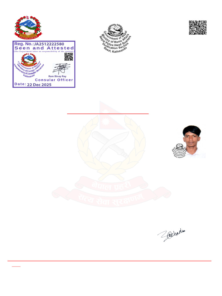 Mohammad Kalam Husen Rain Pcc | PDF | Nepal | Crime & Violence