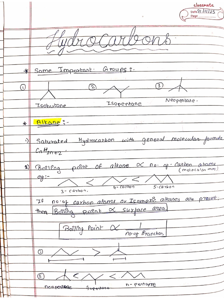 Hydrocarbon Notes | PDF