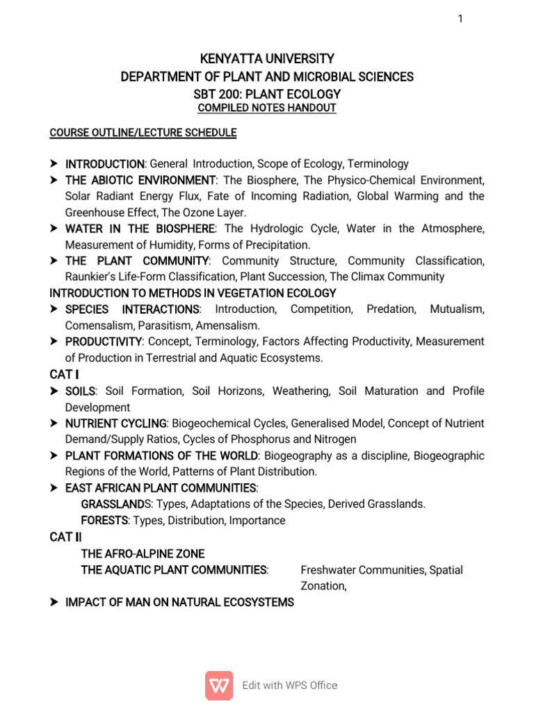 Sbt 200 Notes | PDF | Humidity | Greenhouse Effect