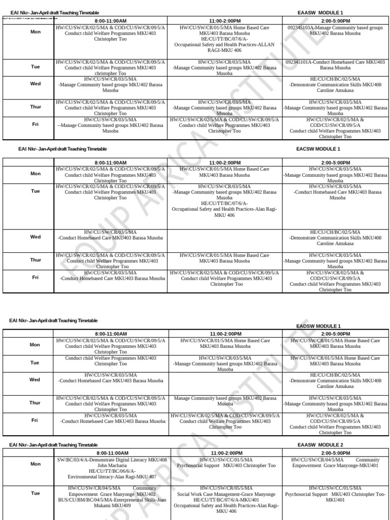 Jan-April 2026 Draft Timetable (1) | PDF | Literacy | Reading (Process)