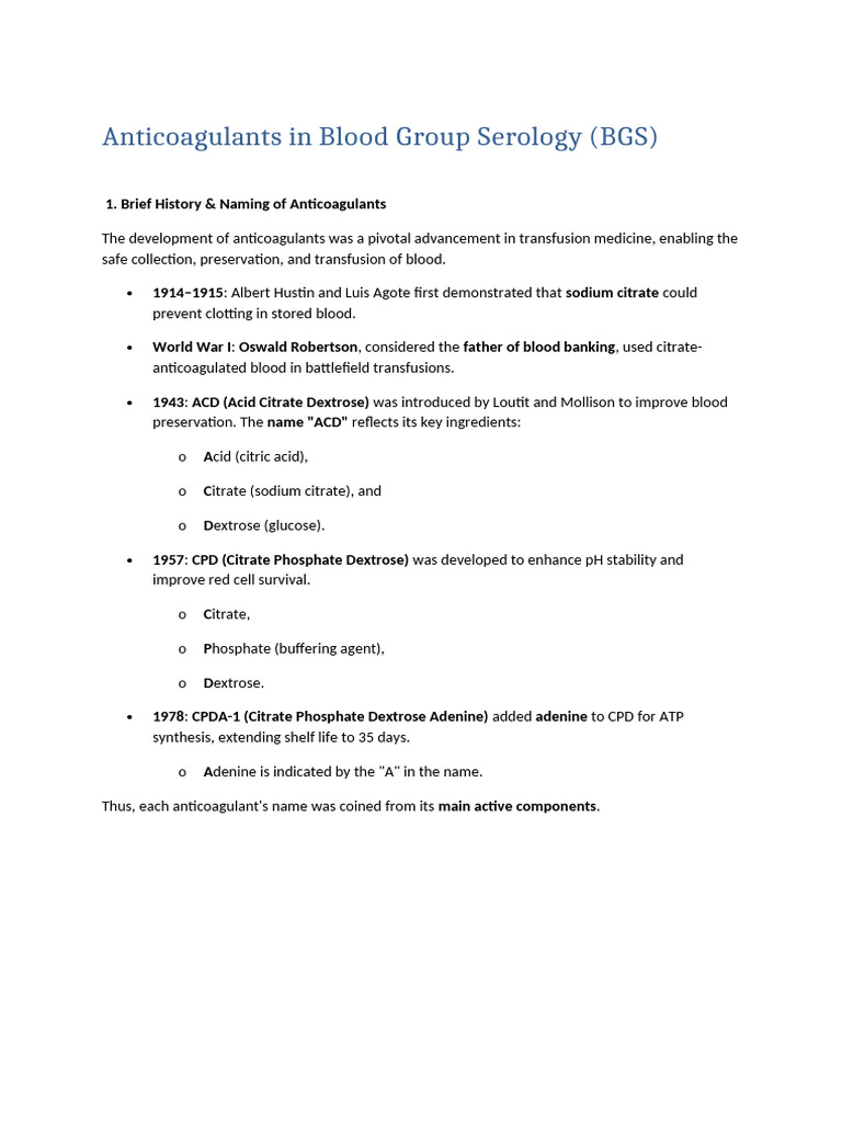 Anticoagulants in Blood Serology Explained | PDF | Glycolysis | Red ...