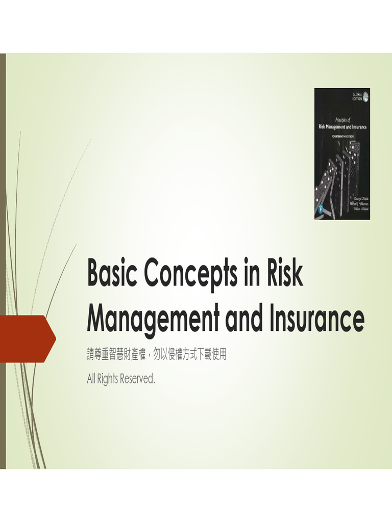 Part I_Basic Concepts in Risk Management and Insurance | PDF ...