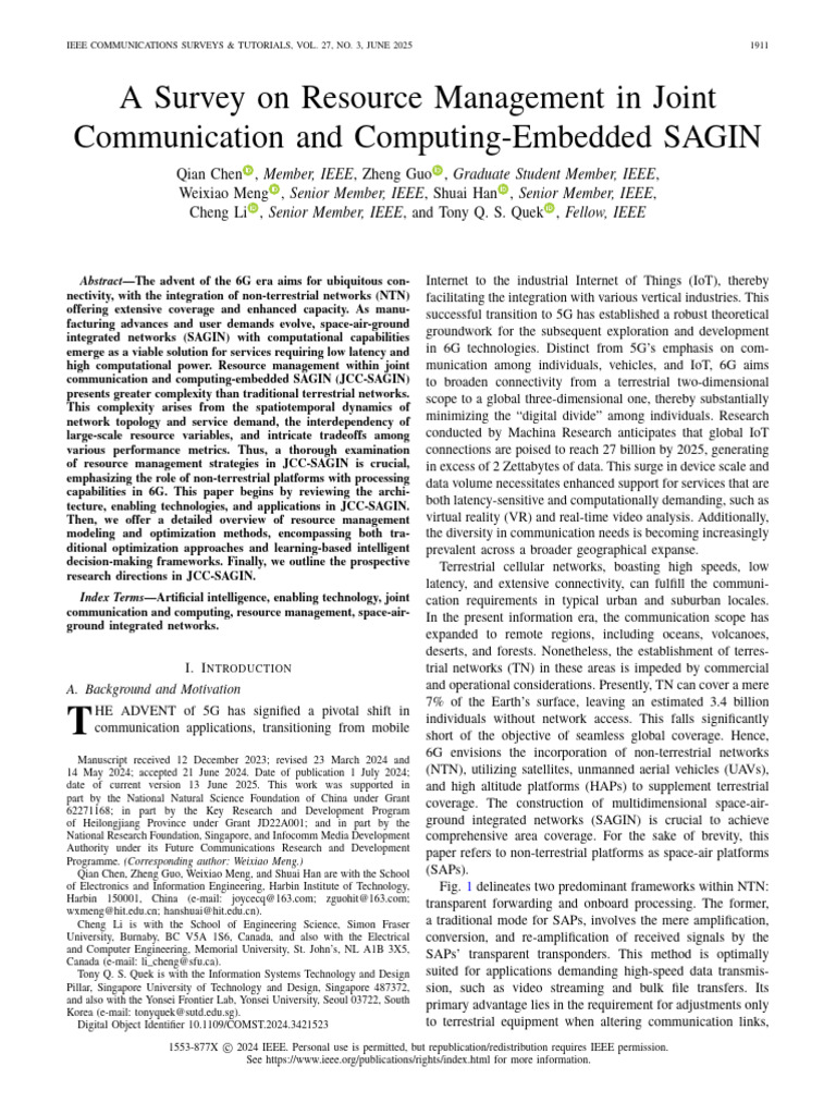 A Survey on Resource Management in Joint Communication and Computing ...