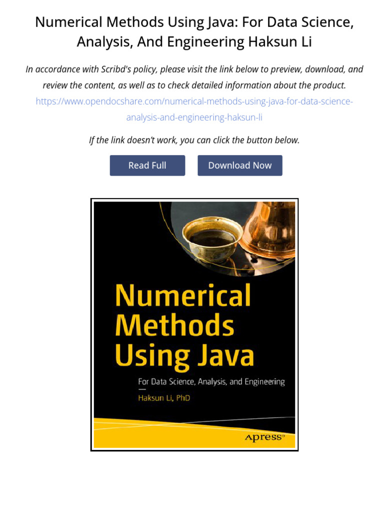 Numerical Methods Using Java: For Data Science, Analysis, and ...