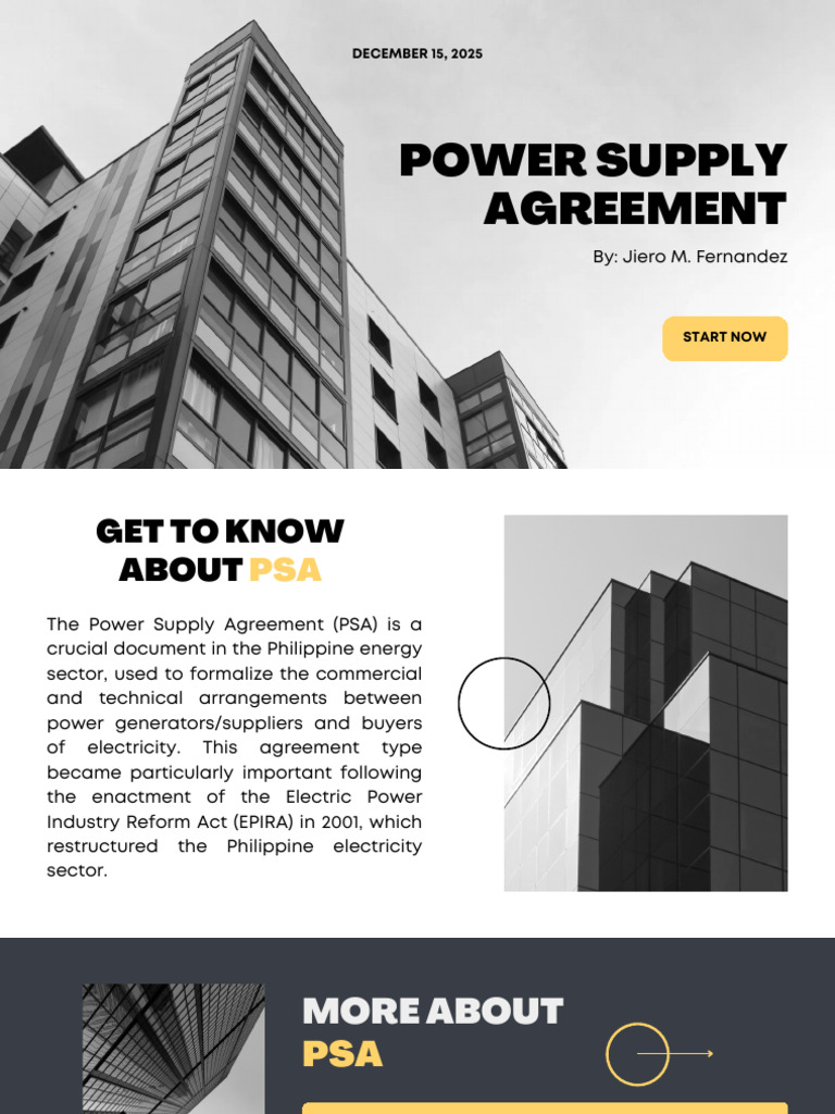 Power Supply Agreement Fernandez J. | PDF | Procurement | Liquefied ...