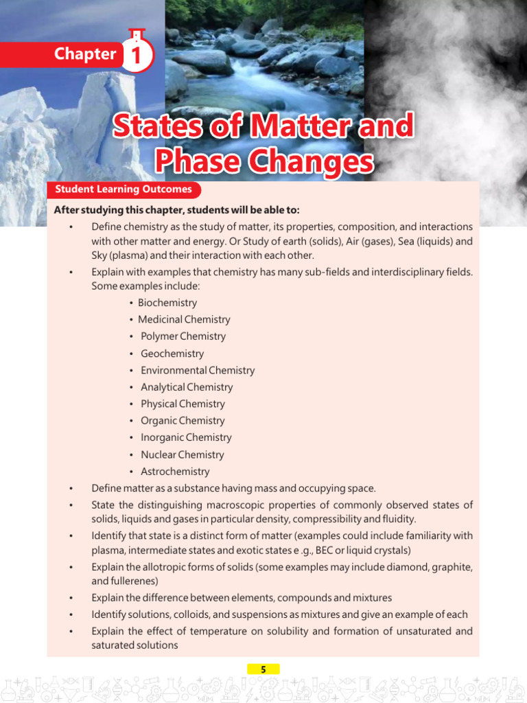 1. Chemistry-9 Ch-1 (States of Matter and phase changes) | PDF ...