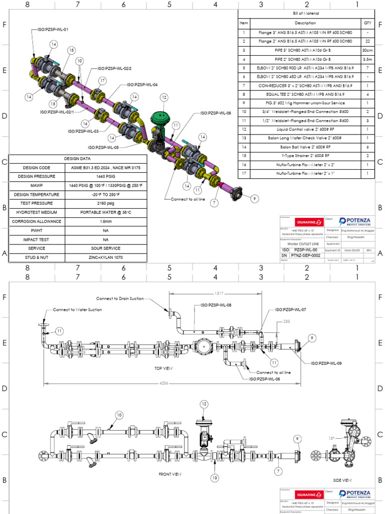 Weld Map Pzsp Wl 00 Water Line Egy | PDF | Liquids | Gases