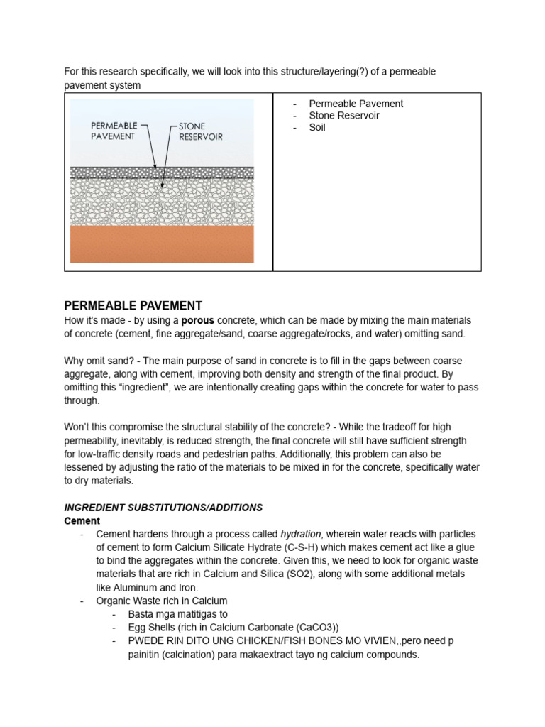 Permeable Pavement Out of Organic Waste | PDF | Concrete | Cement