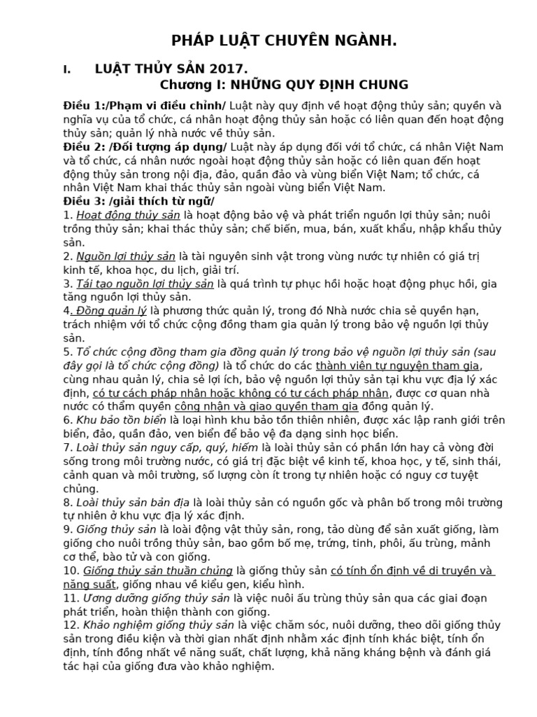 Pháp Luật Chuyên Ngành | PDF