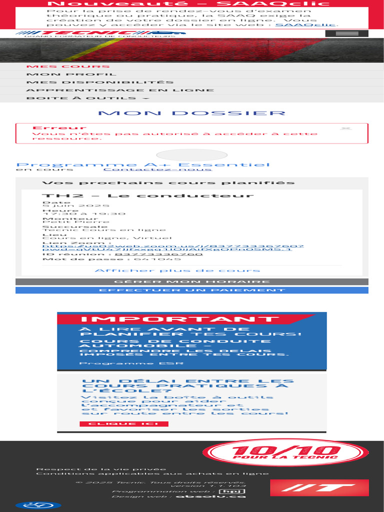Accès à mon dossier et cours en ligne | PDF