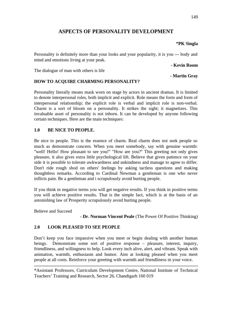 Aspects of Personality Development | PDF | Love | Psychology