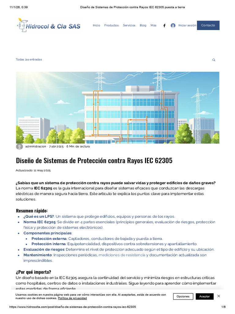 Diseño de Protección contra Rayos IEC 62305 | PDF | Relámpago ...