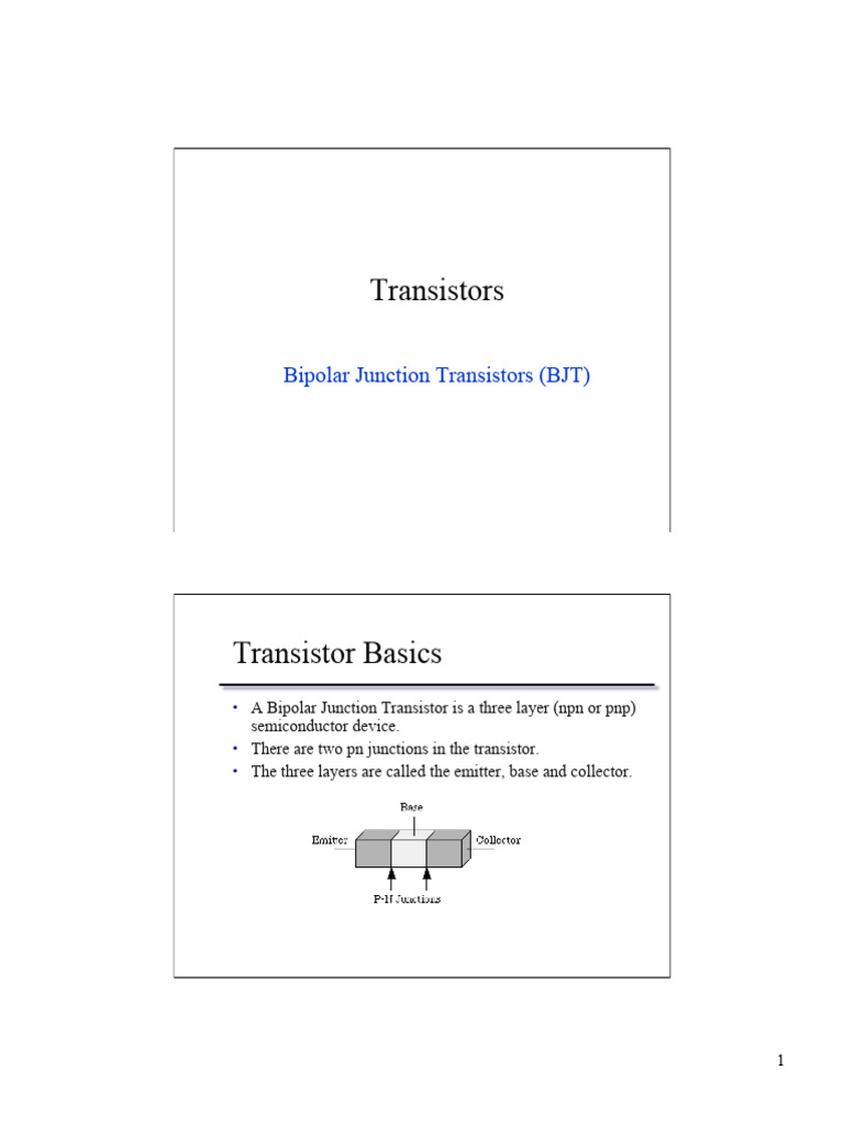 Understanding Bipolar Junction Transistors | PDF | Field Effect ...