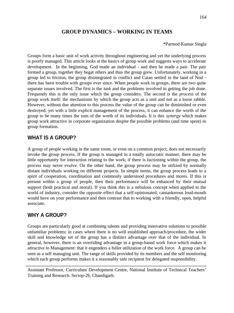 Group Dynamics | PDF | Leadership | Group Cohesiveness