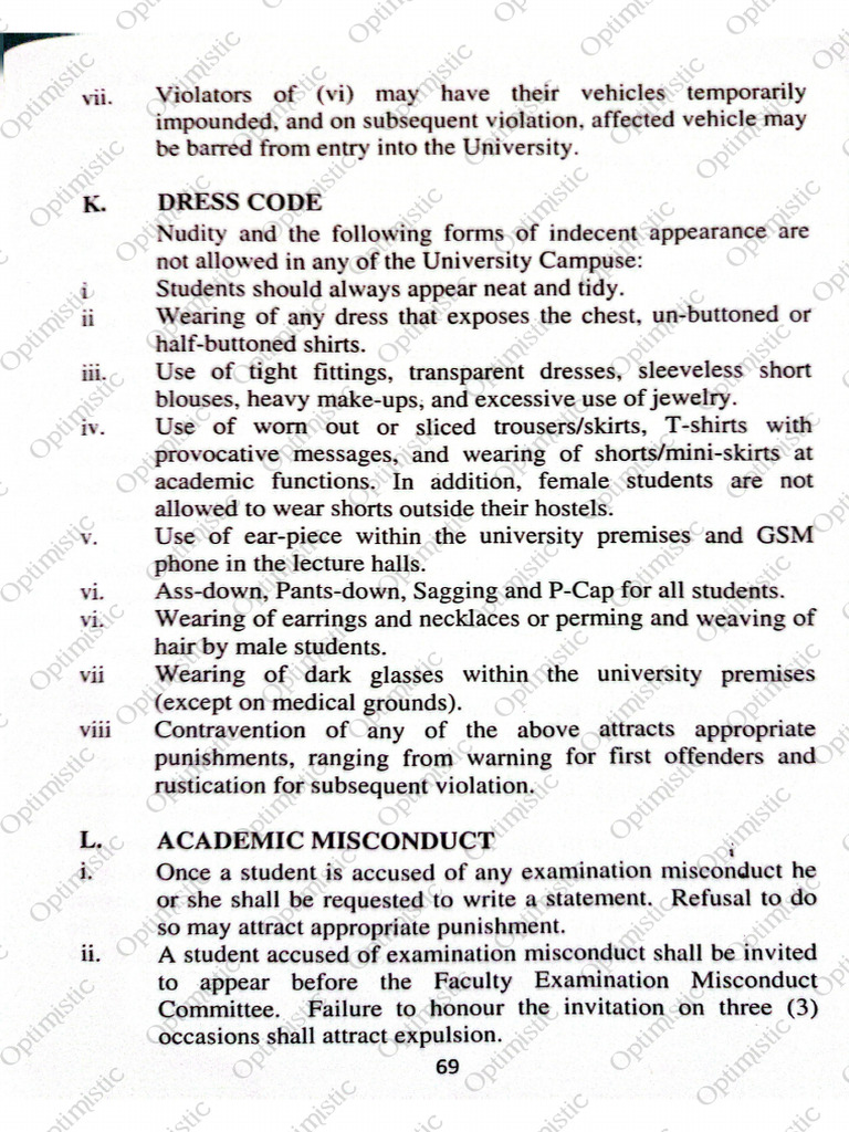 Fug Academic Misconduct | PDF