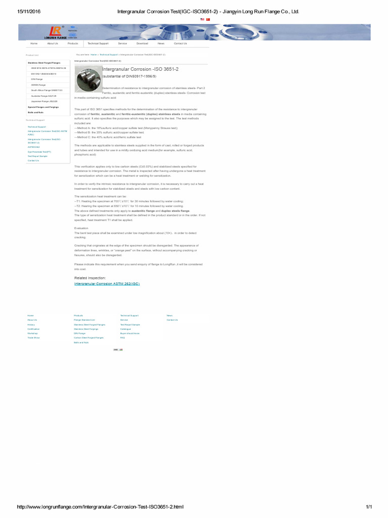 Intergranular Corrosion Test IGC - ISO3651-2 | PDF | Stainless Steel ...