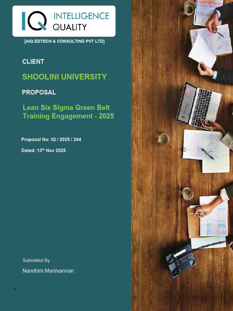 Shoolini Univerty - Proposal For Green Belt | PDF | Six Sigma ...