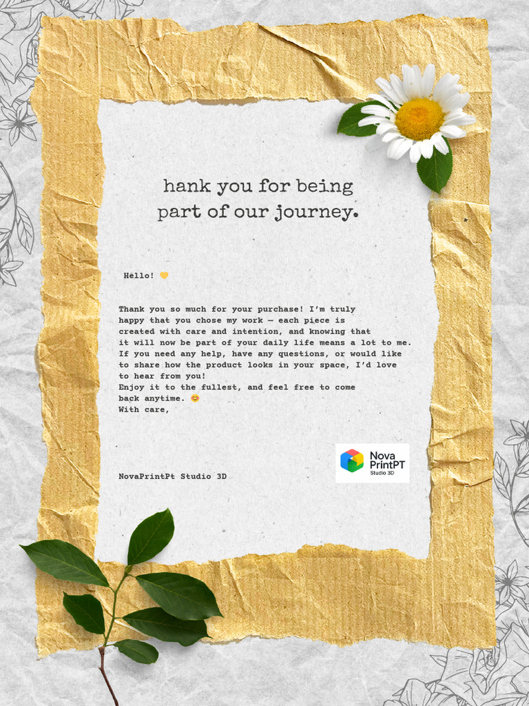 White Simple Scrapbook Thank You Letter | PDF