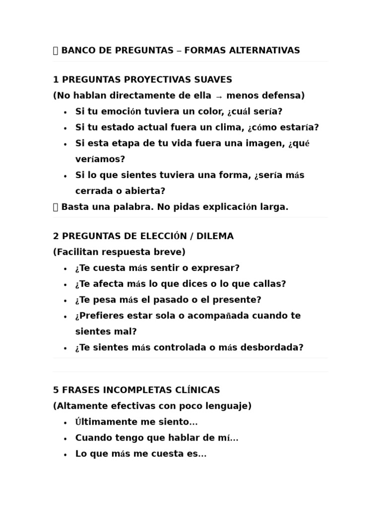 Preguntas para Reflexión Emocional | PDF