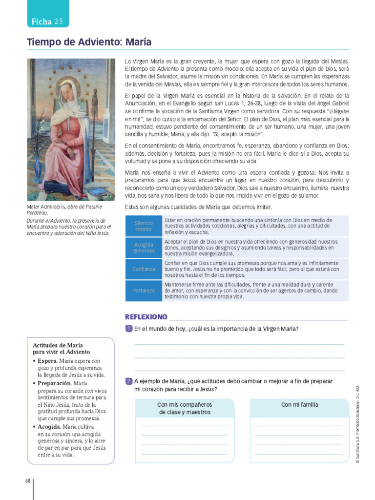 María: Modelo de Fe en Adviento | PDF | María, madre de Jesús | Oración