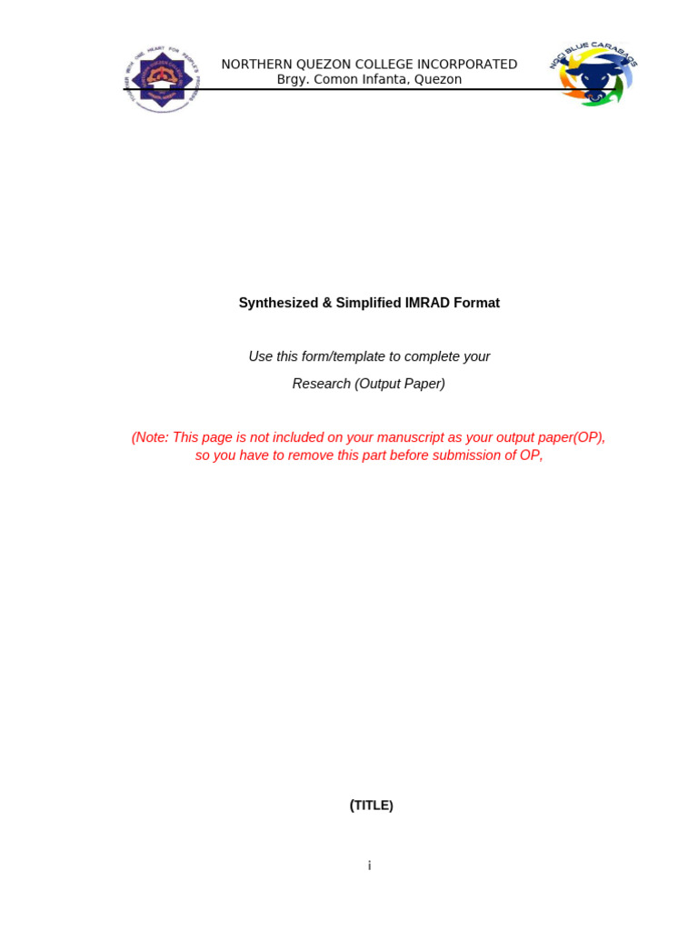 Research-Outpaper Imrad Format | PDF | Methodology | Theory